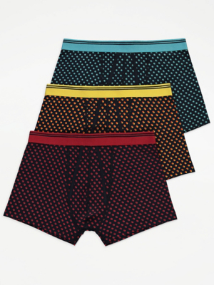 Spotty Striped Waist A Front Trunks 3 Pack | Men | George at ASDA