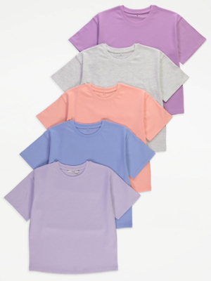 Bright Pastel T-Shirts 5 Pack | Kids | George at ASDA