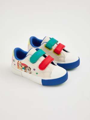 Bluey Colour Block Double Strap Canvas Trainers | Kids | George at ASDA