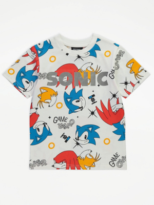 Sonic The Hedgehog Game Over White T-Shirt | Kids | George at ASDA