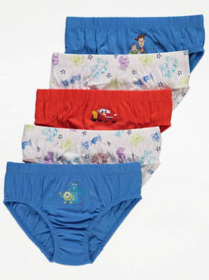 Disney Pixar Briefs 5 Pack | Kids | George at ASDA