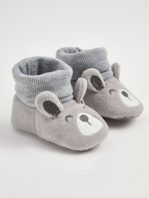 Grey Bear Booties | Baby | George at ASDA