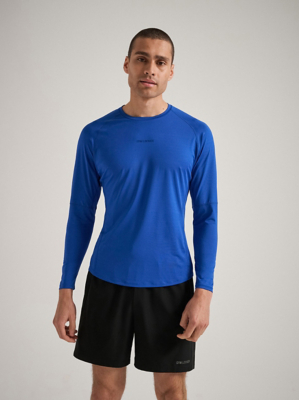 Gym Locker Cobalt Blue Long Sleeve Base Layer Top | Men | George at ASDA