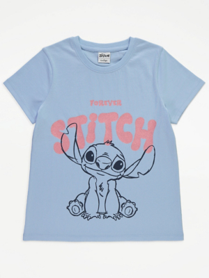 Disney Forever Stitch Glitter T-Shirt | Kids | George at ASDA