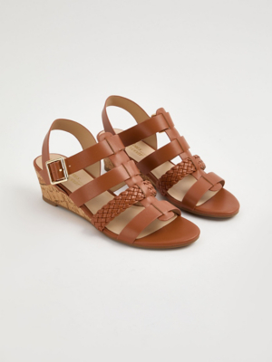 Plaited Strap Low Wedge Sandals | Women | George at ASDA