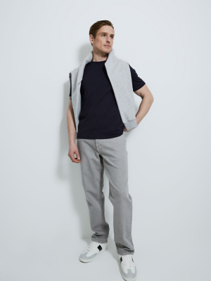 Light Grey Straight Fit Denim Jeans | Men | George at ASDA