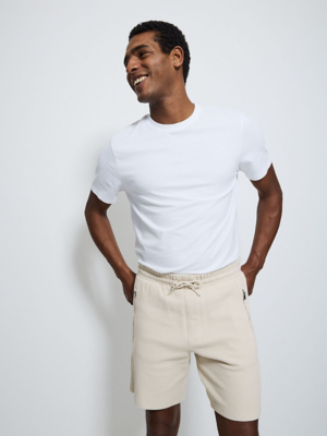 Cream Smart Textured Shorts | Men | George at ASDA