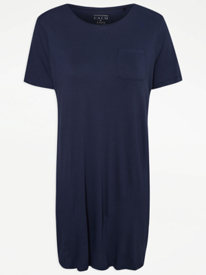 Navy Pocket Short Sleeve Nightdress | Lingerie | George at ASDA