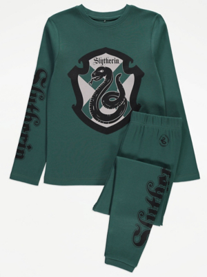 Harry Potter Slytherin Green Long Sleeve Pyjamas | Kids | George at ASDA