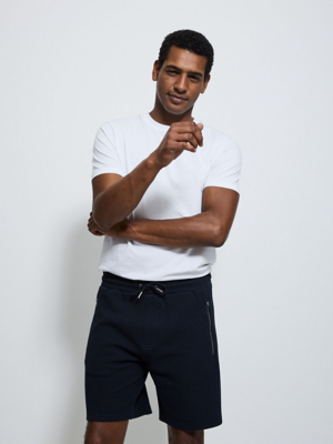 Navy Smart Textured Shorts | Men | George at ASDA