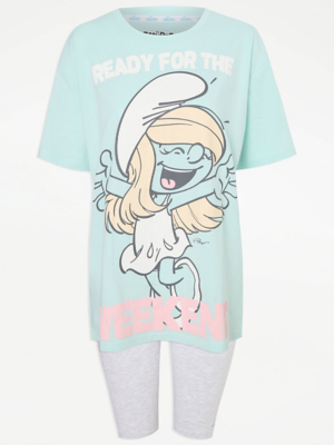The Smurfs Smurfette Weekend Short Pyjamas | Lingerie | George at ASDA
