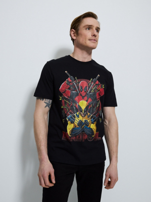 Marvel Deadpool & Wolverine Black T-Shirt | Men | George at ASDA