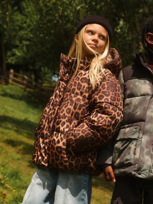 Leopard Print Shower Resistant Short Coat | Kids | George at ASDA