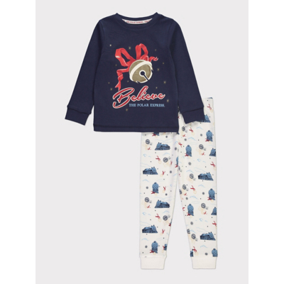 George Christmas The Polar Express Matching Kids Pyjamas - Navy from ...