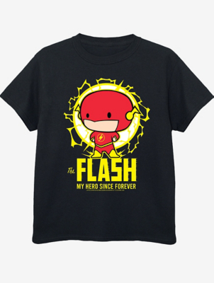NW2 The Flash My Hero Slogan Kids Black Printed T-Shirt | Kids | George ...