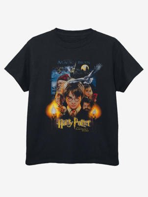 NW2 Harry Potter Poster Kids Black Printed T-Shirt | Kids | George at ASDA