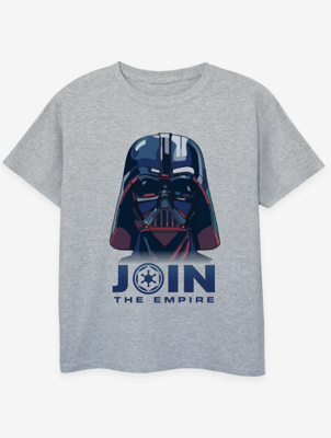 NW2 Star Wars Vader Join The Empire Kids Grey T-Shirt | Kids | George ...
