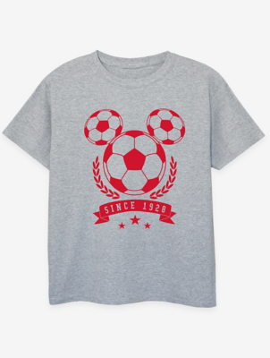 NW2 Mickey Mouse Football Head Kids Grey Printed T-Shirt | Kids ...