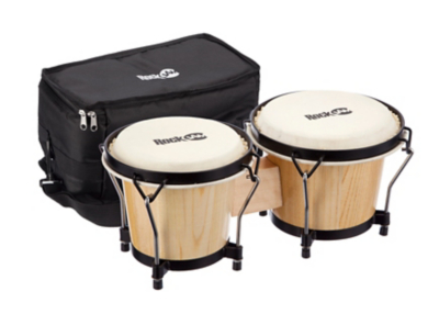 RockJam Bongo Drum Set with Padded Bag and Tuning Wrench | Toys ...