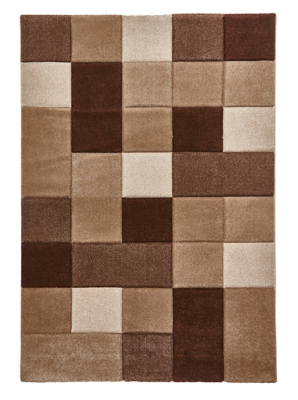 Think Rugs Brooklyn Myriad Brown Carved Rug | Home | George at ASDA