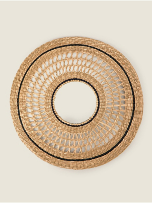 Natural Woven Seagrass Mirror | Home | George at ASDA