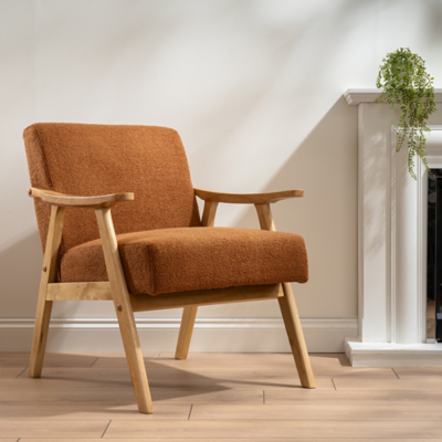 Scottish Everlastings Tan Flat-Arm Boucle Chair | Home | George at ASDA