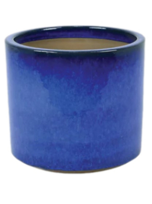 Blue Cylinder Pot | Outdoor & Garden | George at ASDA