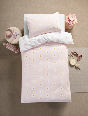 Pink Daisy Single Reversible Duvet Set | Home | George at ASDA