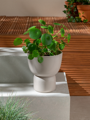 Light Grey Riverside Large Angled Planter | Outdoor & Garden | George ...