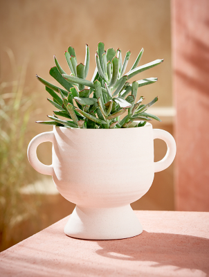 Matte White Double Handle Planter | Outdoor & Garden | George at ASDA