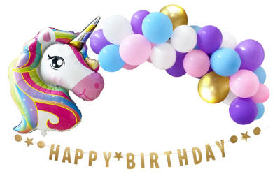 Pink Unicorn Balloon Garland | Toys & Character | George at ASDA