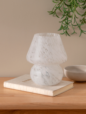 White Mushroom Portable Battery Lamp | Home | George at ASDA