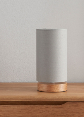 Grey Faux Linen Cylinder Lamp | Home | George at ASDA