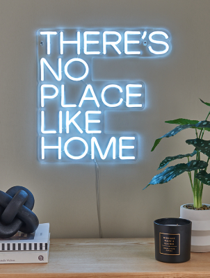 White Neon-Effect Home Hanging Wall Light | Home | George at ASDA