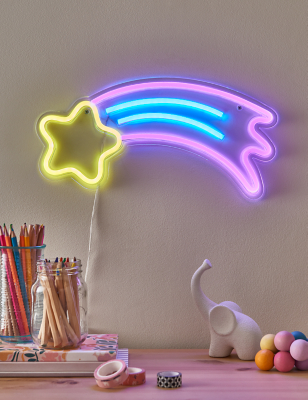 Neon-Effect Shooting Star Light | Home | George at ASDA