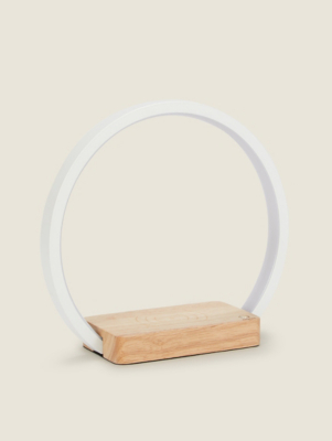 White Dimmable LED Lamp with Charging Plate | Home | George at ASDA