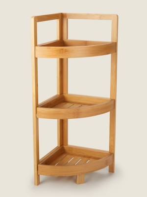 Natural Bamboo Corner Storage | Home | George at ASDA