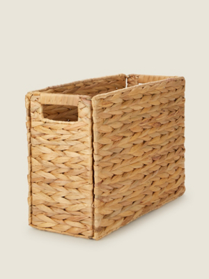 Natural Water Hyacinth Foldable Toilet Roll Storage | Home | George at ASDA