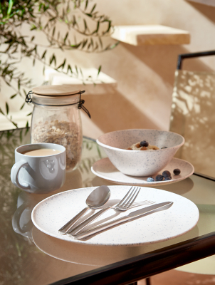 Cream Ecoluxe Dinner Set 16 Piece | Outdoor & Garden | George at ASDA