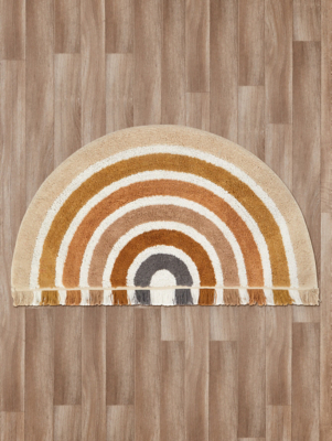 Natural Rainbow Fringe Rug | Home | George at ASDA