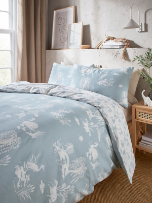 Blue Riverside Life Reversible Duvet Set | Home | George at ASDA
