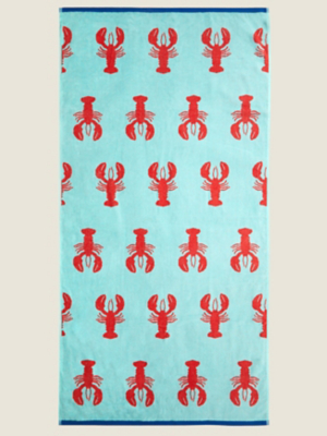 Light Blue Lobsters Beach Towel | Home | George at ASDA