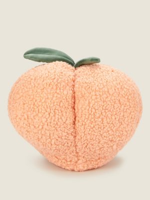 Peach Shaped Teddy 3D Cushion | Home | George at ASDA