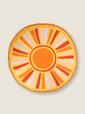 Orange Sun Round Cushion | Home | George at ASDA