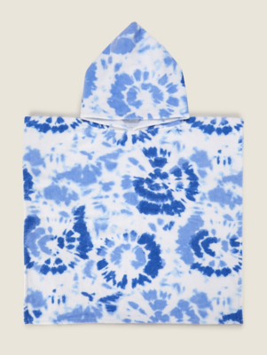 Blue Tie Dye Printed Poncho | Baby | George at ASDA
