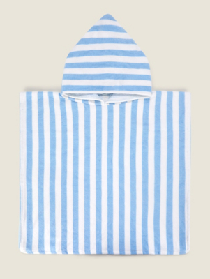 Blue Printed Stripe Poncho | Baby | George at ASDA
