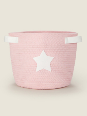 Pink Star Rope Fabric Storage Box | Home | George at ASDA