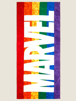 Disney Marvel Multi Stripe Panel Print Beach Towel | Home | George at ASDA