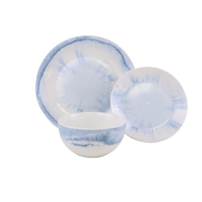 Blue & White Splash Dinner Set 12 Piece | Home | George at ASDA