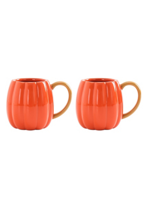 Orange Pumpkin-Shaped Mug - Set of 2 | Home | George at ASDA